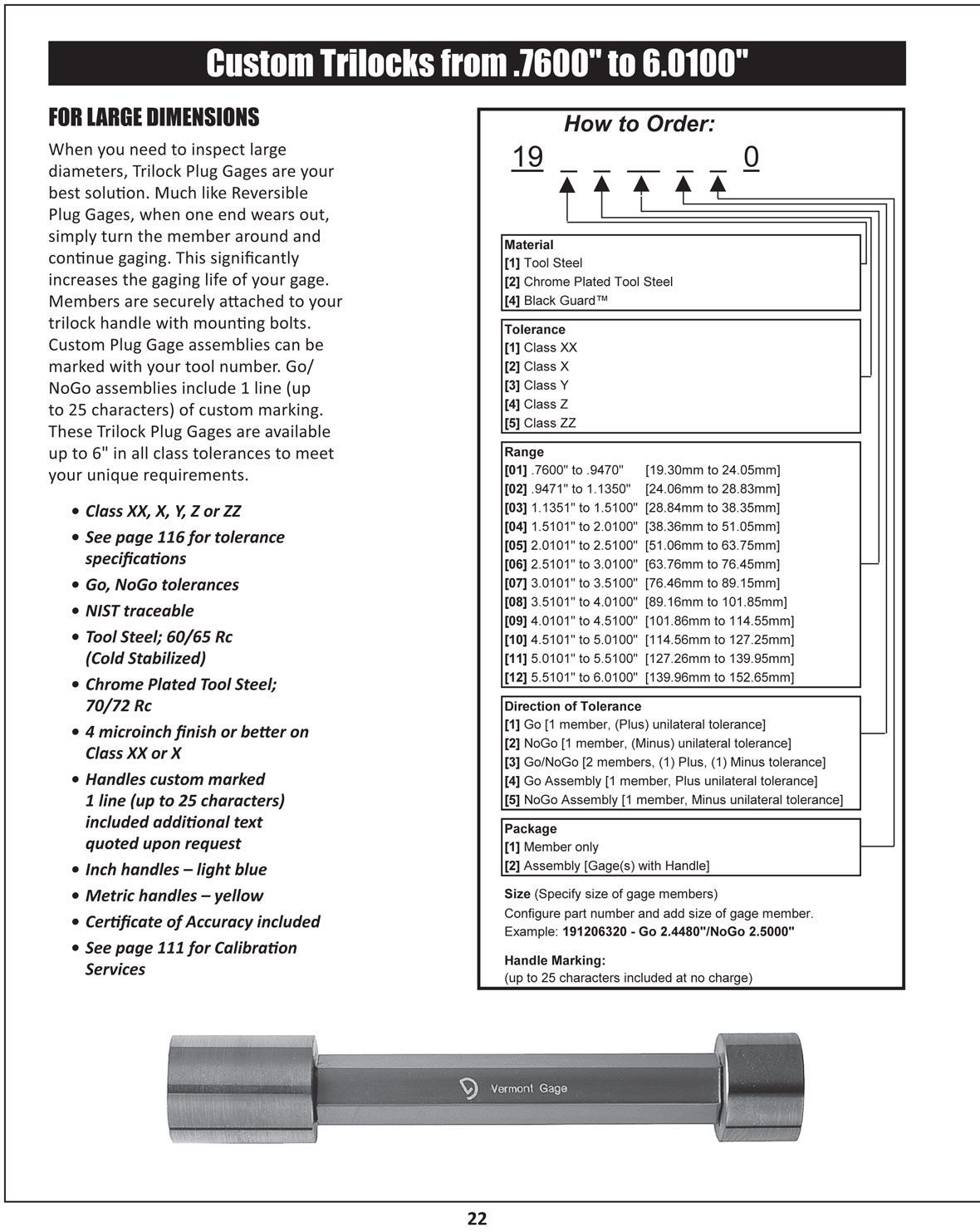 Trilocks, Custom - MRM Metrology Inc.