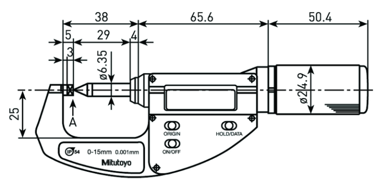 342-271-30 Mitutoyo Crimp Height Micrometer, 20 mm - MRM Metrology Inc.