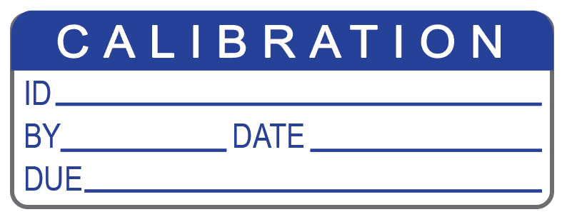 MRM-QLC-175-BL Calibration Sticker/Label, (44 x 16) mm - MRM Metrology Inc.