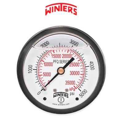 PFQ183 Winters Dial Pressure Gauge (0 to 5000) psi - MRM Metrology Inc.