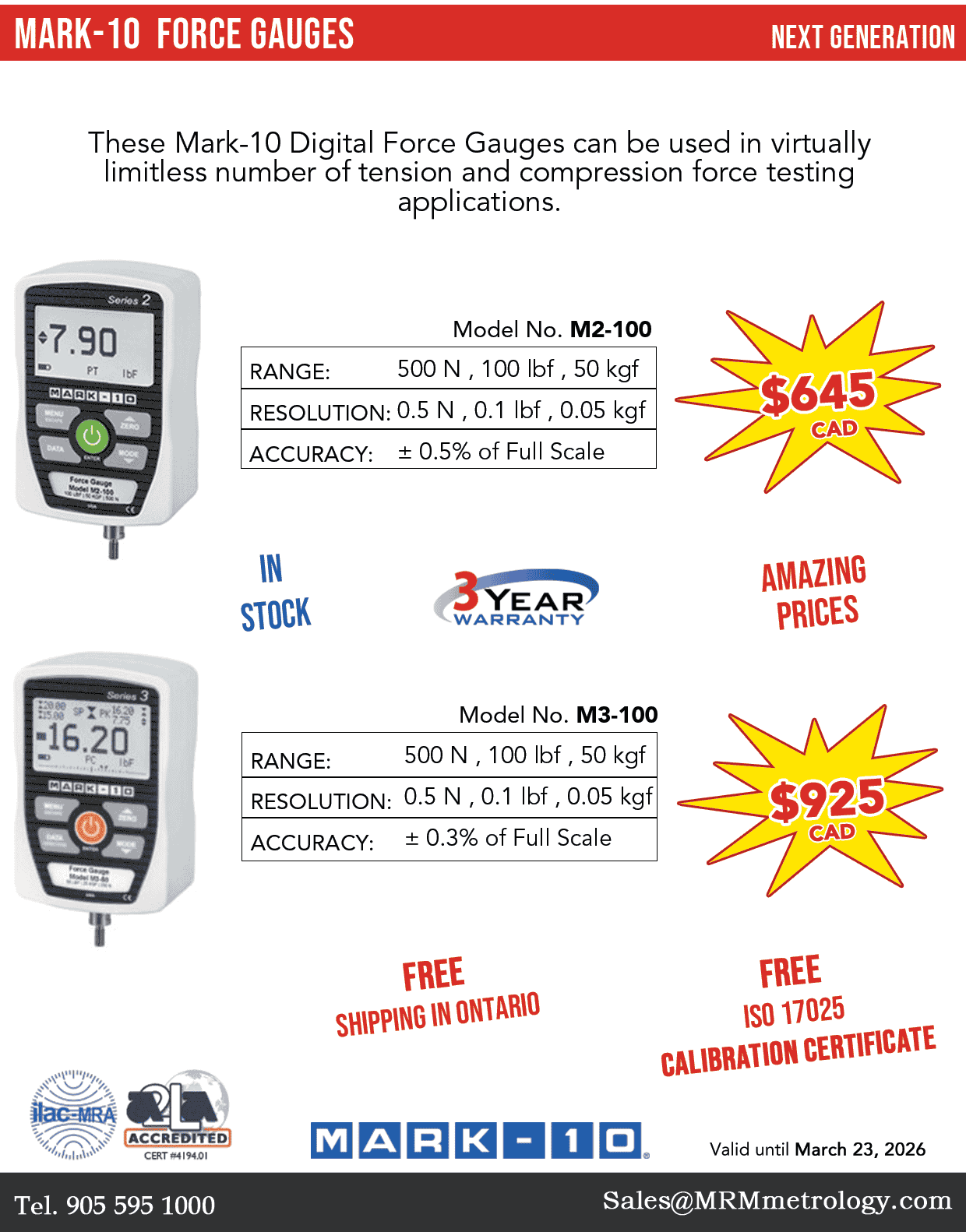 Calibration Services | Force Gauges | Calipers | Scales | Micrometers ...
